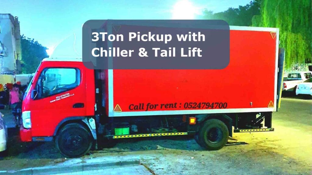 3-ton chiller pickup Truck in UAE - Pick Up Rent UAE